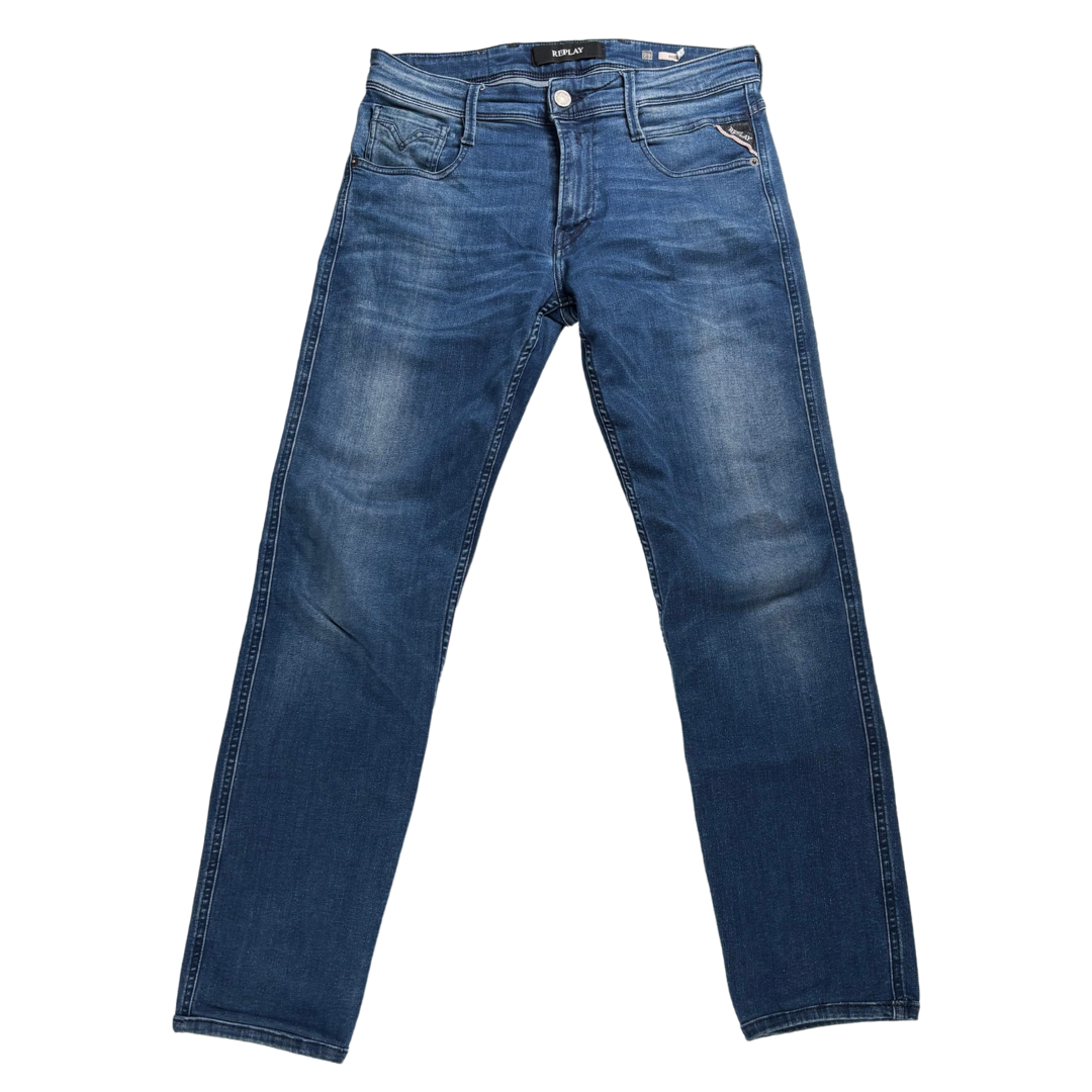 Replay Anbass Slim Fit Jeans (Navy) – Store Enda AB